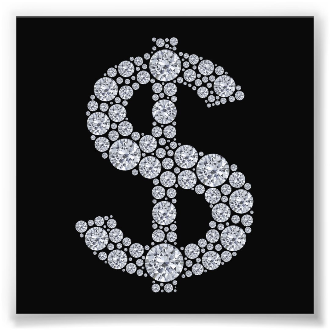 Diamond Dollar Sign Bling | Zazzle