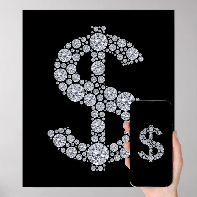 Diamond Dollar Sign Bling | Zazzle