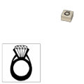 Diamond Engagement Ring Bling Fashionista Bride Rubber Stamp | Zazzle