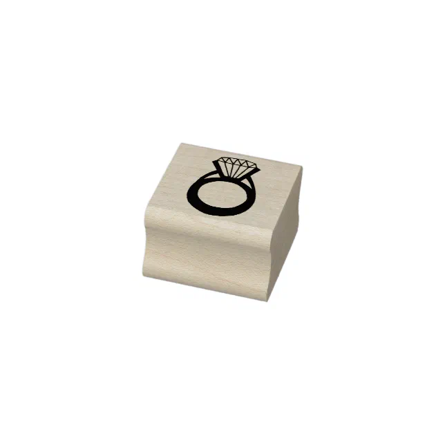 Diamond Engagement Ring Bling Fashionista Bride Rubber Stamp | Zazzle