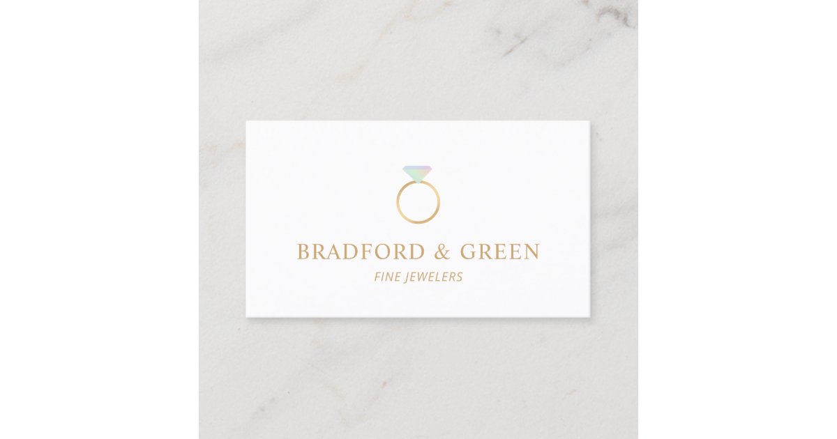 Diamond Engagement Ring Fine Jewelers Business Card | Zazzle