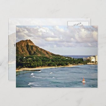 Diamond Head - Waikiki Beach, Oahu Postcard | Zazzle