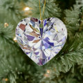 Diamond Heart Christmas Ornament | Zazzle
