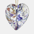 Diamond Heart Christmas Ornament | Zazzle