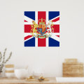 Diamond Jubilee Union Flag and Royal Crest Poster | Zazzle