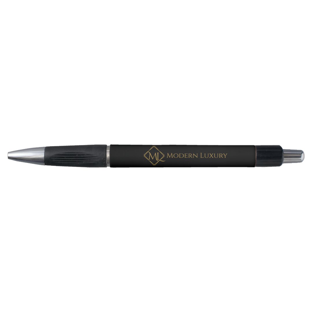 Diamond Logo | Black & Gold Pen | Zazzle