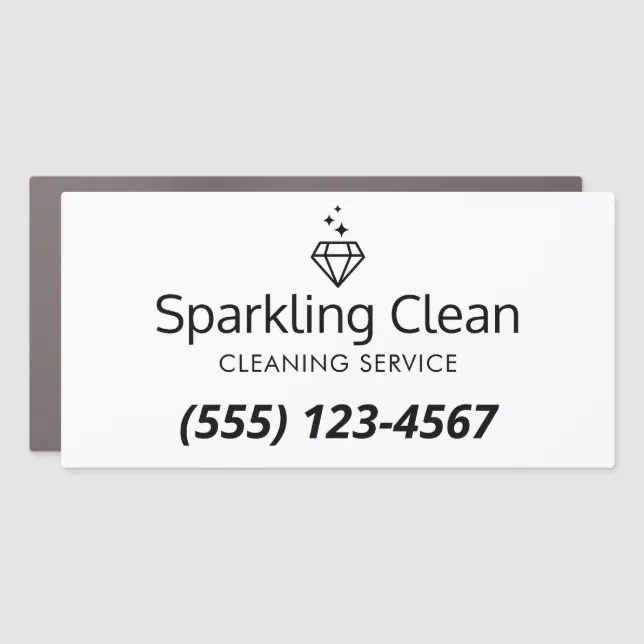 Diamond Logo House Cleaning Service Car Magnet | Zazzle