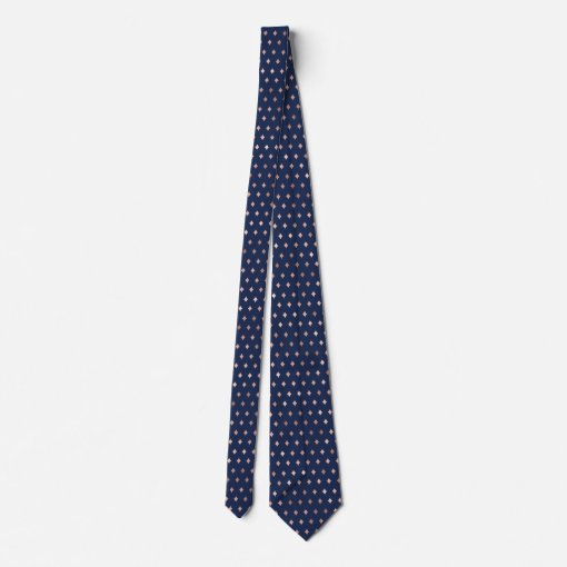 Diamond Lozenge Pattern Rose Gold Navy Blue Neck Tie | Zazzle