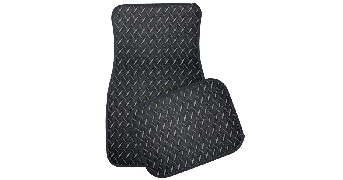 Diamond Metal Plate Car Mats | Zazzle