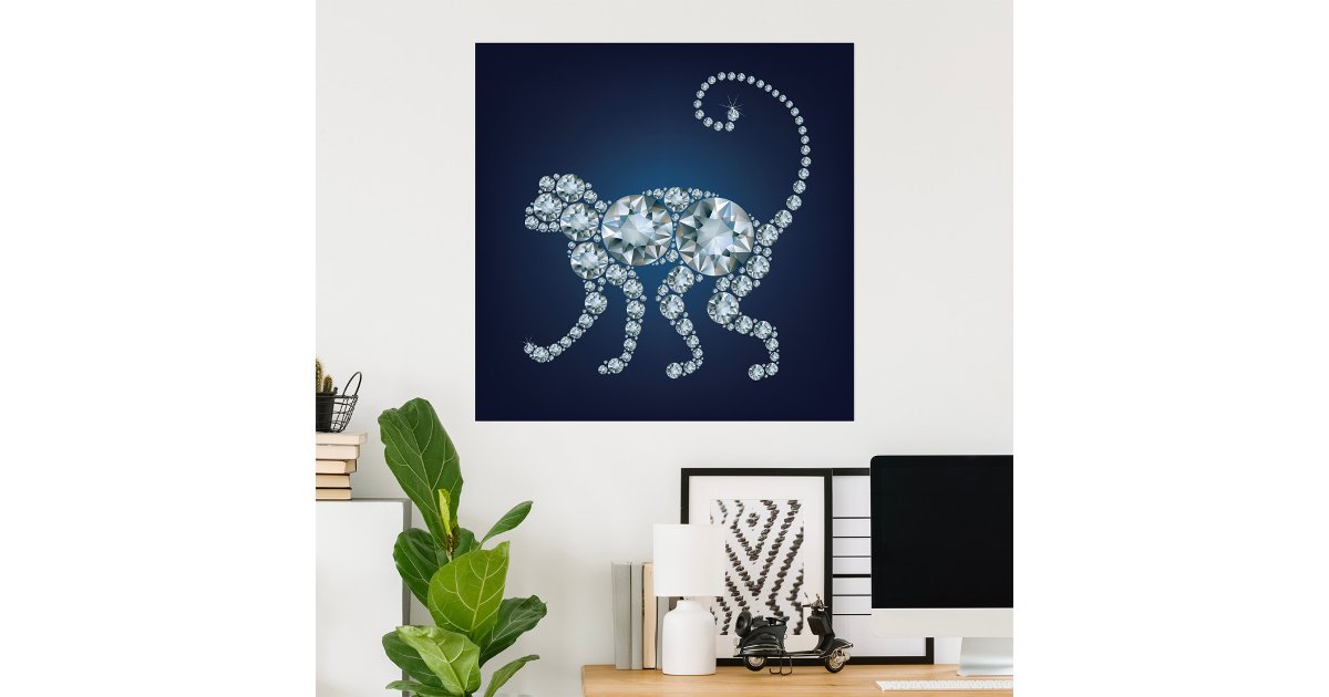 Diamond Monkey Poster | Zazzle