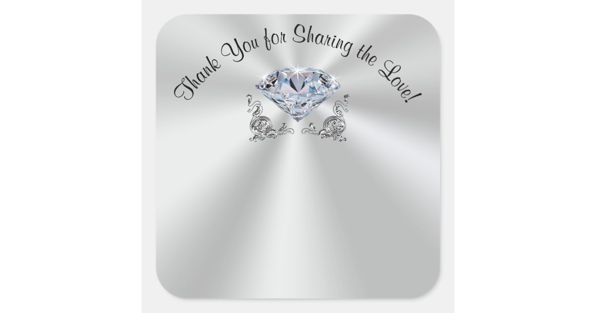 Diamond Name Tag Stickers for 60th Anniversary | Zazzle
