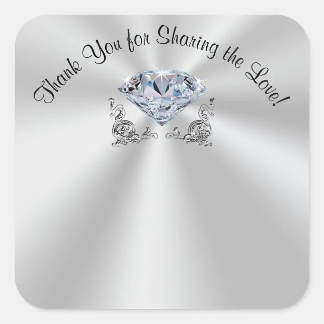 Diamond Name Tag Stickers for 60th Anniversary | Zazzle