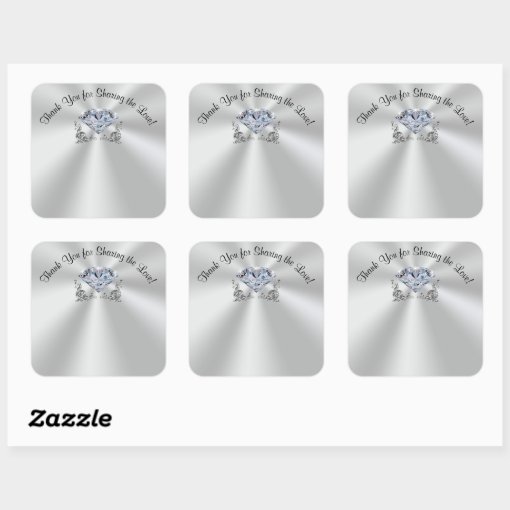 Diamond Name Tag Stickers for 60th Anniversary | Zazzle