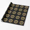 Diamond Number 16 Glitter Bling Confetti | gold Wrapping Paper | Zazzle
