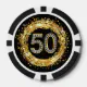 Diamond Number 50 Glitter Bling Confetti | gold Poker Chips | Zazzle