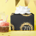 Diamond Number 70 Glitter Bling Confetti | gold Wrapping Paper | Zazzle