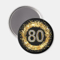 Diamond Number 80 Glitter Bling Confetti | gold Magnet | Zazzle