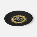 Diamond Number 80 Glitter Bling Confetti | gold Paper Plates | Zazzle