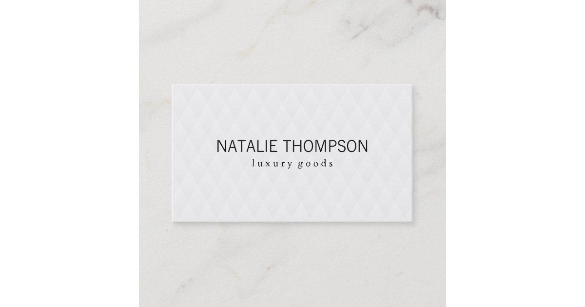 Diamond Pattern | White Business Card | Zazzle
