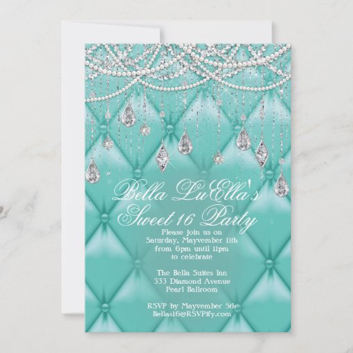 Diamond, Pearls and Bling Party Invitations | Zazzle