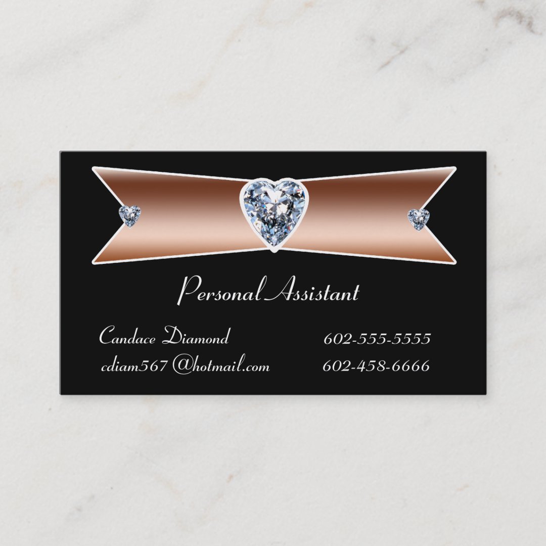 Diamond Personal Assistant Business Cards | Zazzle