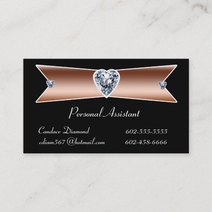 Diamond Personal Assistant Business Cards | Zazzle