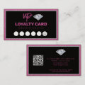 Diamond Pink Glitter Loyalty Card Customer Rewards | Zazzle