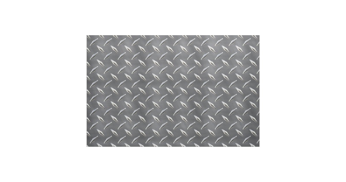 Diamond Plate 3 Custom Fabric | Zazzle