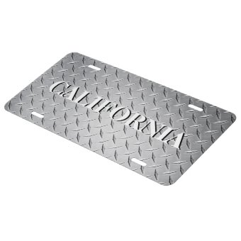 Diamond Plate California License Plate | Zazzle