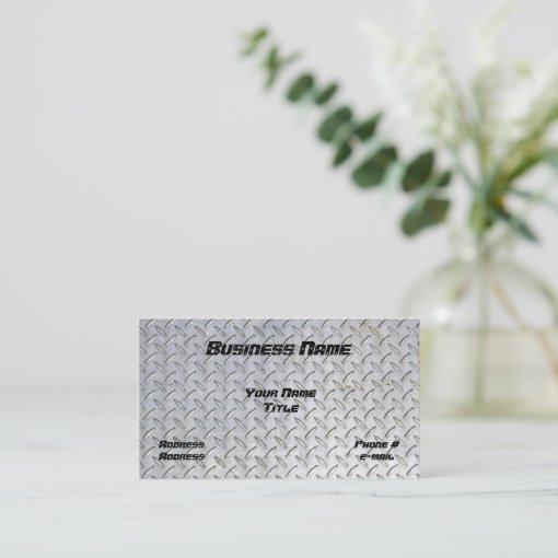 Diamond Plate Design Business Card | Zazzle