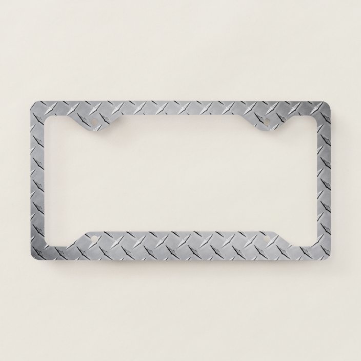 Diamond Plate Look License Plate Cover | Zazzle.com