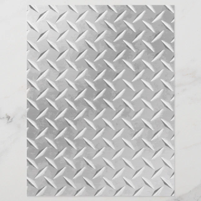 Diamond Plate Metal Pattern Scrapbook Paper | Zazzle