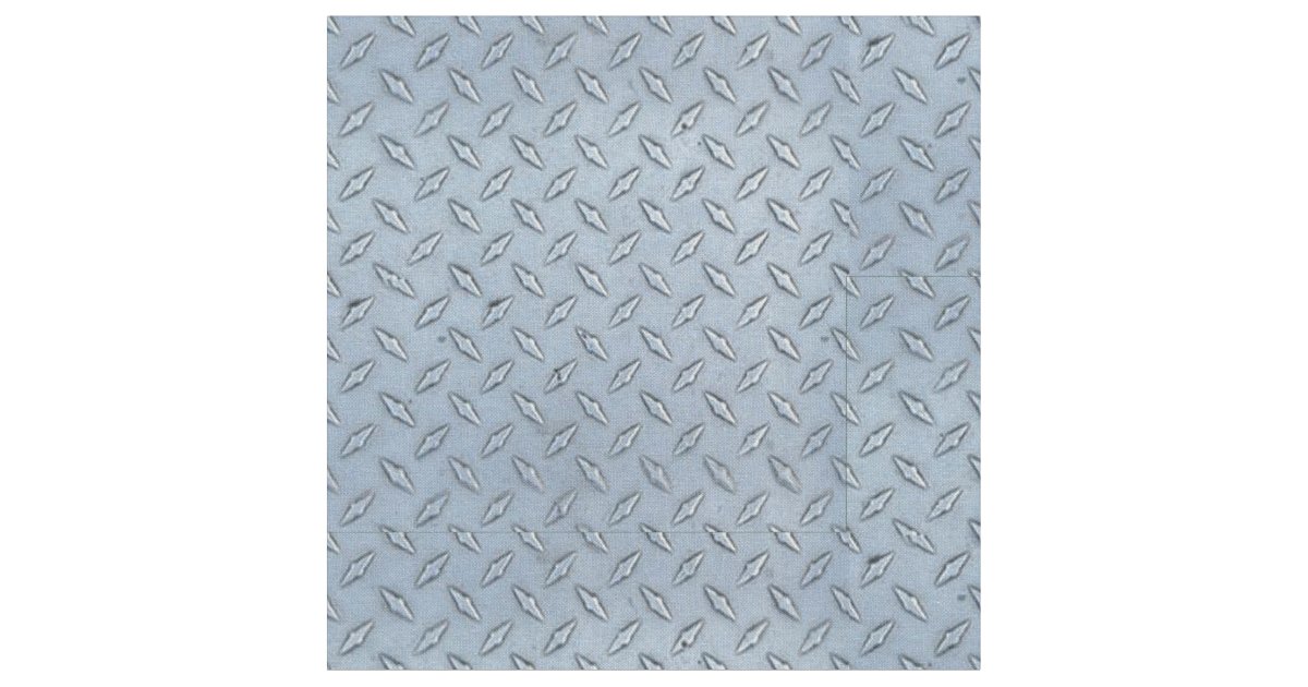 Diamond Plate Print Fabric | Zazzle