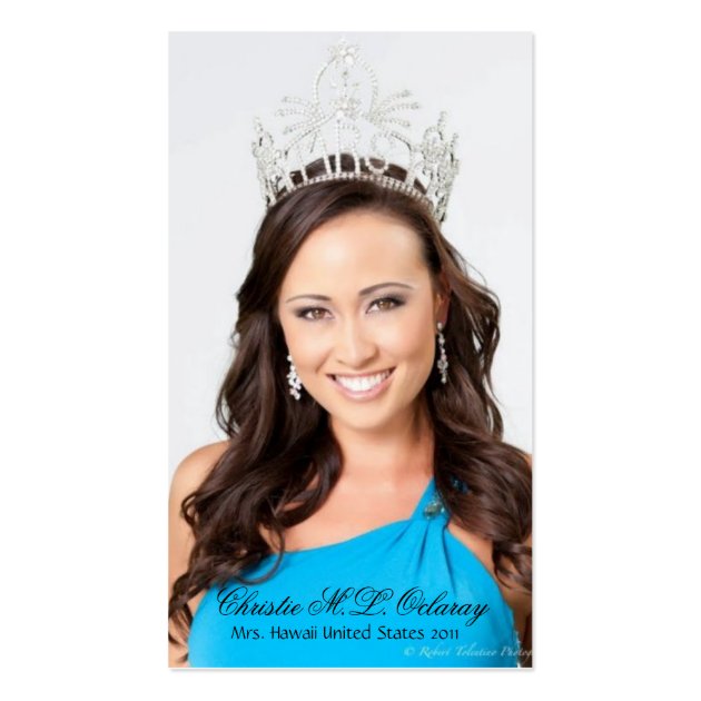 Diamond Platform Pageant Business Card