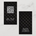 Diamond Quilt QR Code DJ Music Business Card | Zazzle