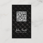 Diamond Quilt QR Code DJ Music Business Card | Zazzle