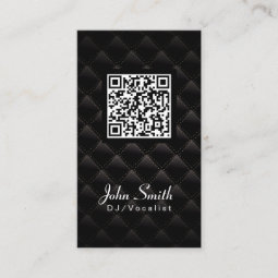 Diamond Quilt QR Code DJ Music Business Card | Zazzle