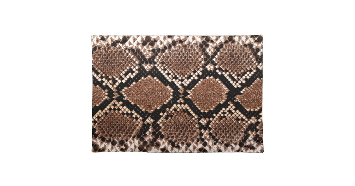 Diamond Rattlesnake Snake Skin Placemat | Zazzle