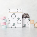 Diamond Ring Pattern - White Wrapping Paper | Zazzle