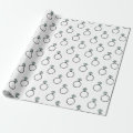 Diamond Ring Pattern - White Wrapping Paper | Zazzle
