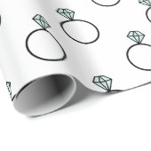 Diamond Ring Pattern - White Wrapping Paper | Zazzle