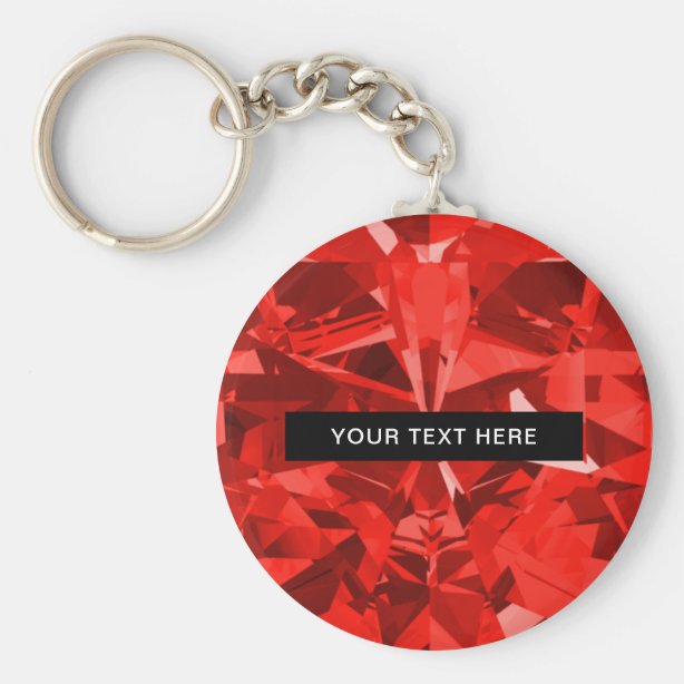 Ruby Keychains - No Minimum Quantity | Zazzle