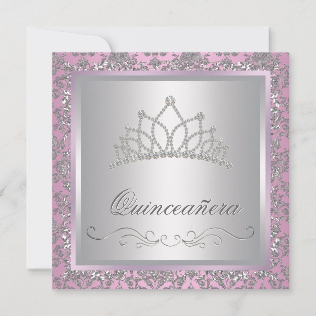 Diamond Tiara Pink Princess Party Invitation | Zazzle