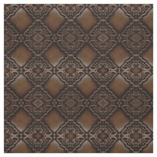 Diamond Tooled Leather Look Pattern Fabric | Zazzle