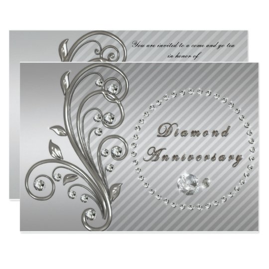 Diamond Wedding Anniversary Invitation | Zazzle.com