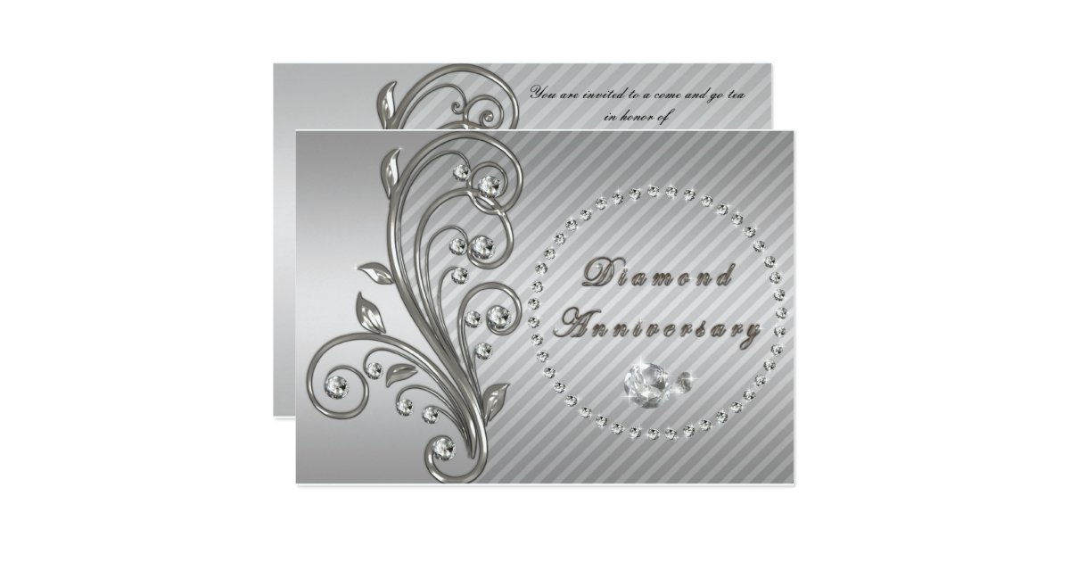 Diamond Wedding Anniversary Invitation | Zazzle.com