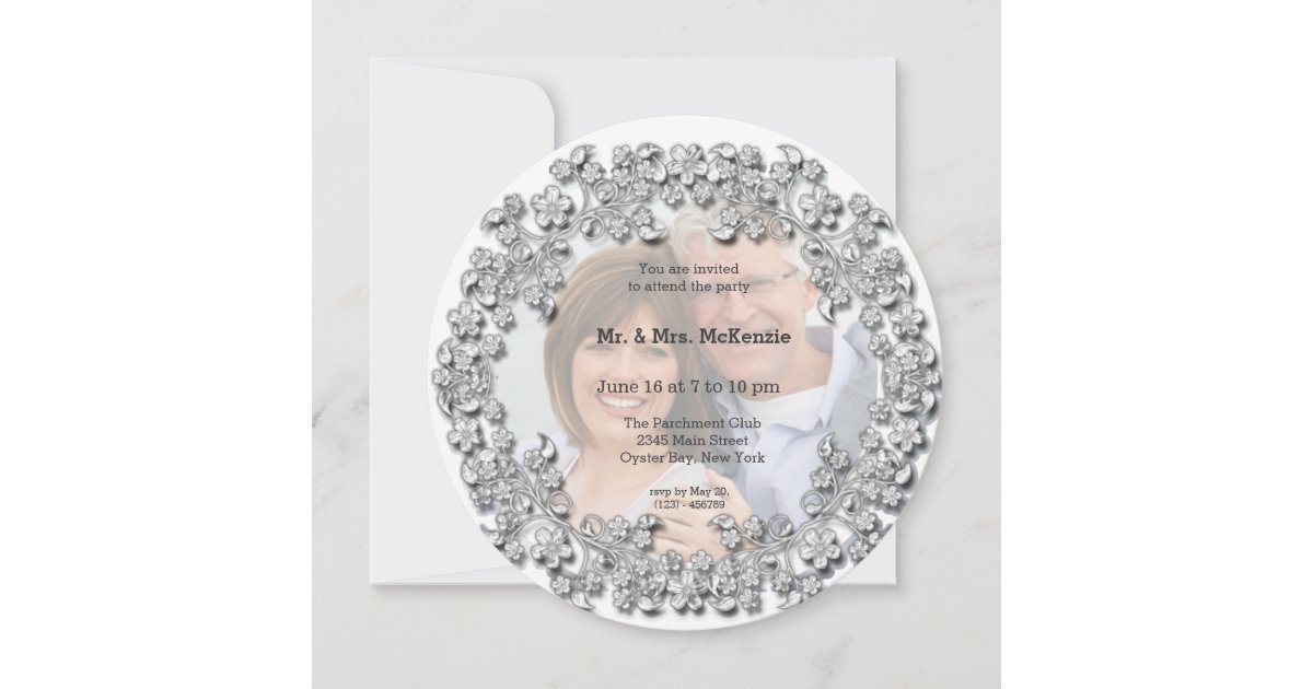 Diamond Wedding Anniversary Invitation | Zazzle