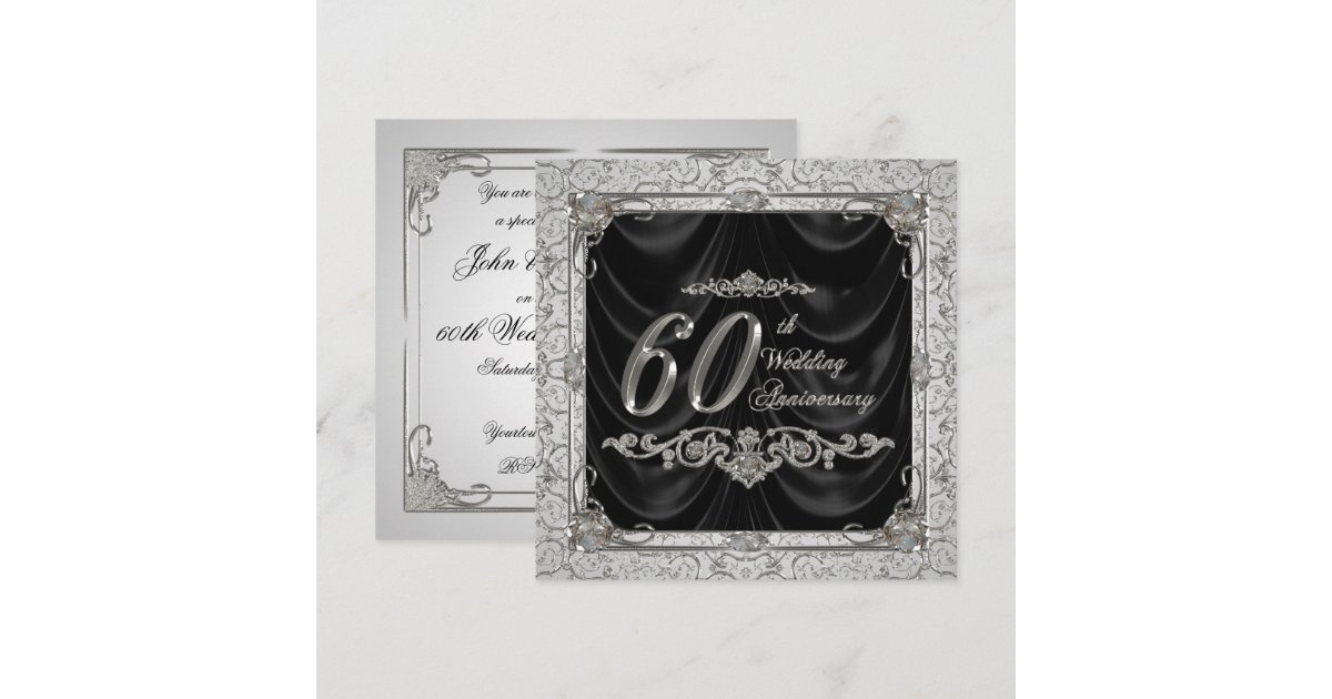 Diamond Wedding Anniversary Invitation | Zazzle