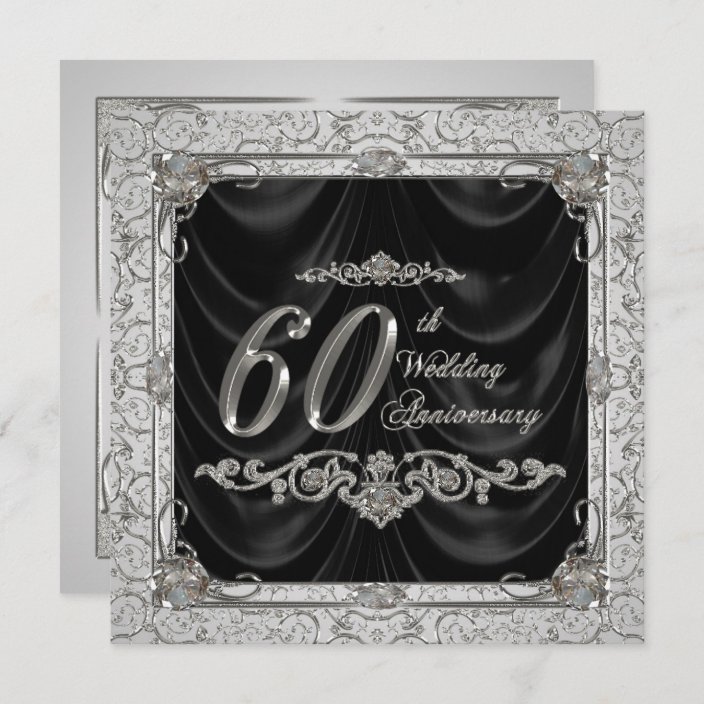 Diamond Wedding Anniversary Invitation | Zazzle.com