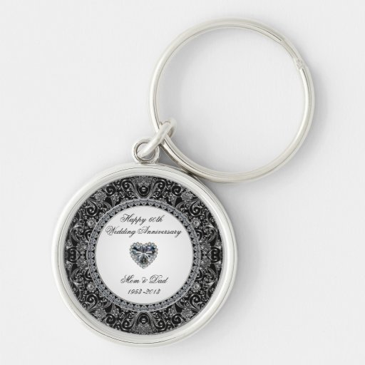 Diamond Wedding Anniversary Key Chain | Zazzle